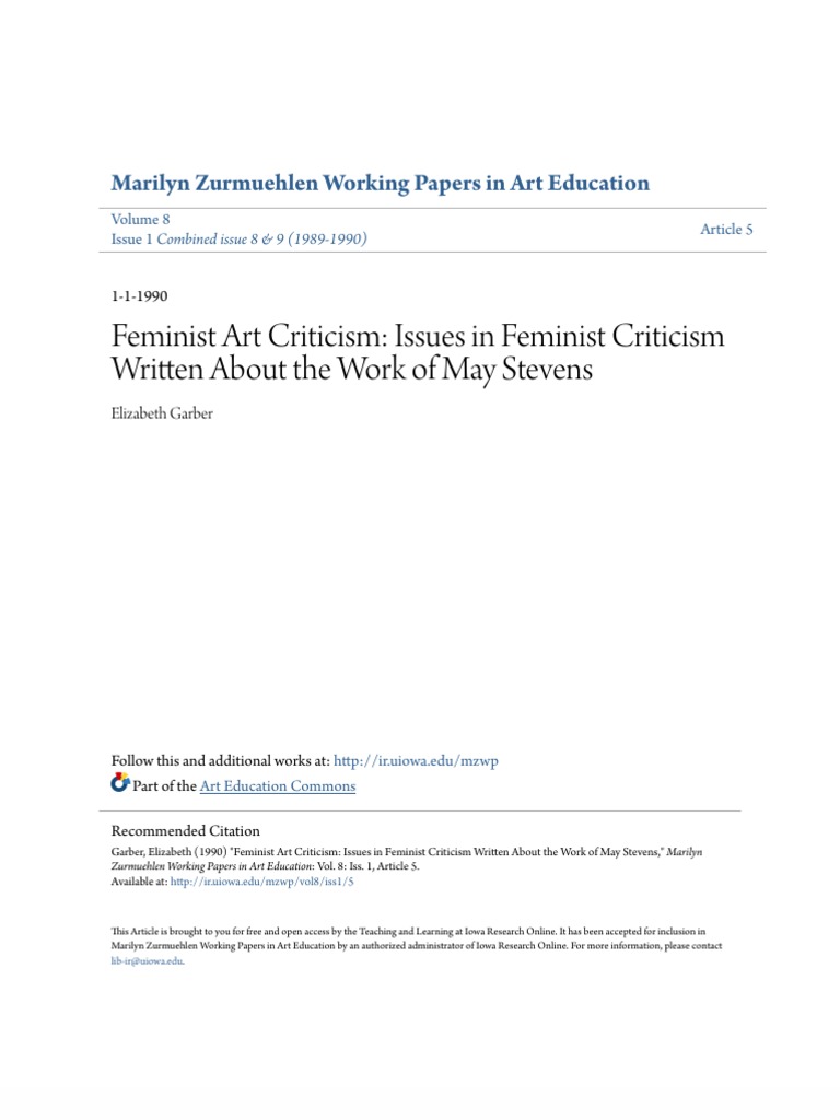 Feminist Art Criticism | PDF | Feminism | Gender Studies