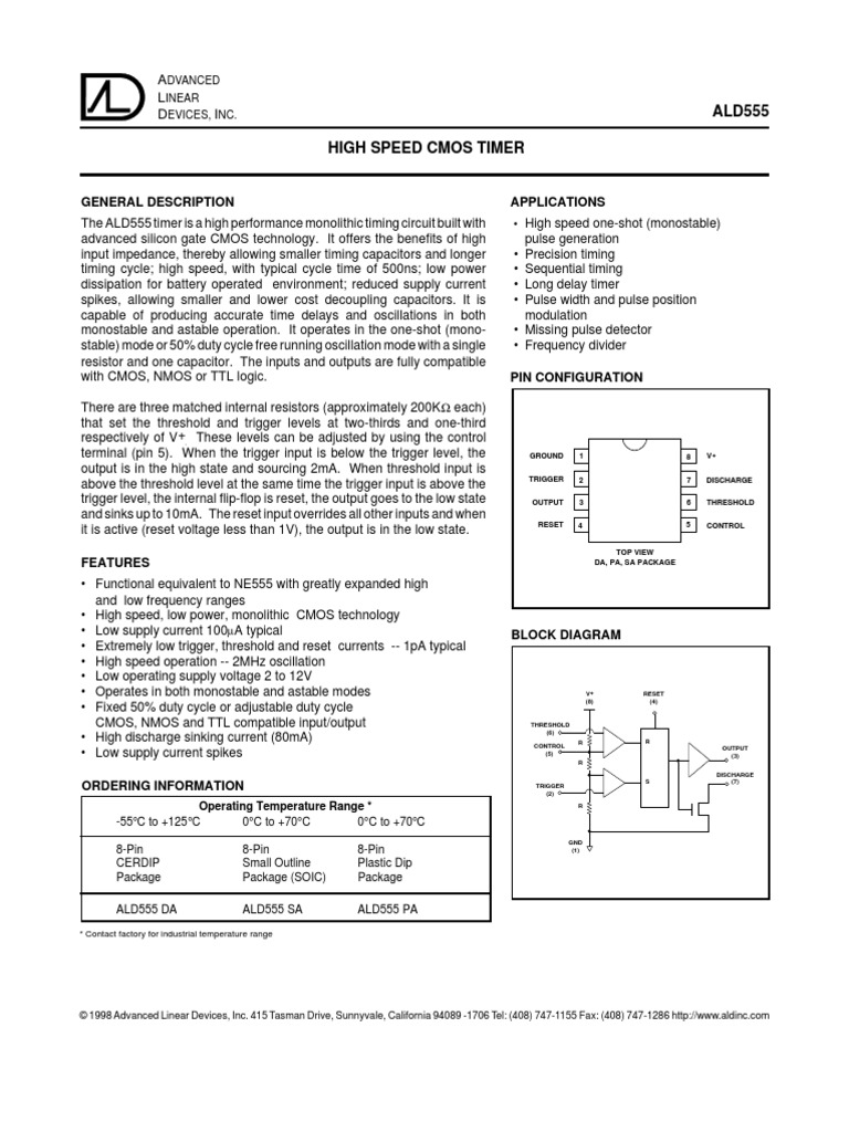datasheet 555 | Cmos | Computer Engineering