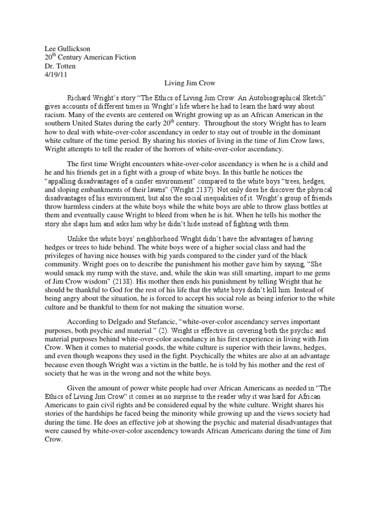 Living Jim Crow | PDF | Critical Race Theory | Jim Crow Laws