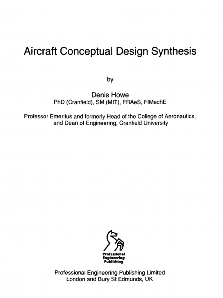 Aircraft Conceptual Design Synthesis | PDF | Jet Engine | Drag (Physics)