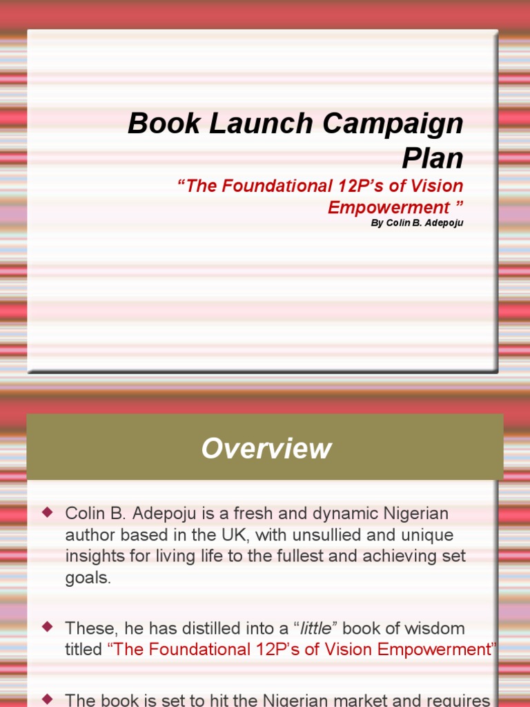 Book Launch Campaign Plan | PDF | Public Opinion | Semiotics