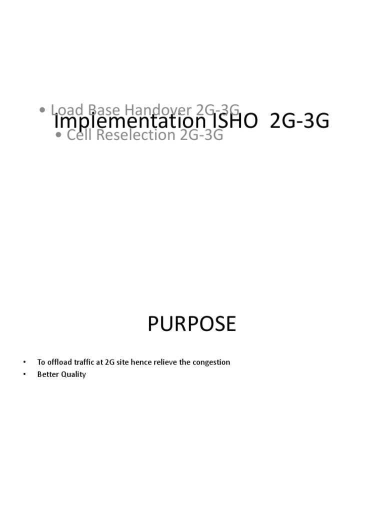 2G to 3G Handover Implementation Guide | PDF | 3 G | General Packet ...