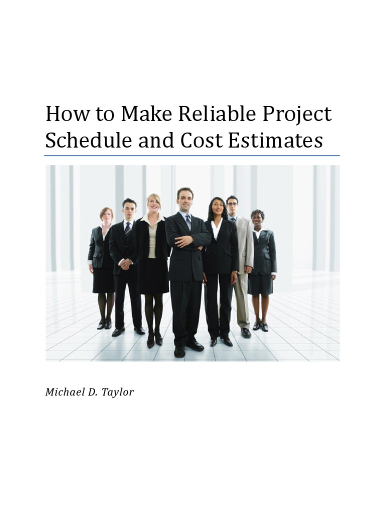 Article-How To Make Reliable Project Schedule and Cost Estimates ...