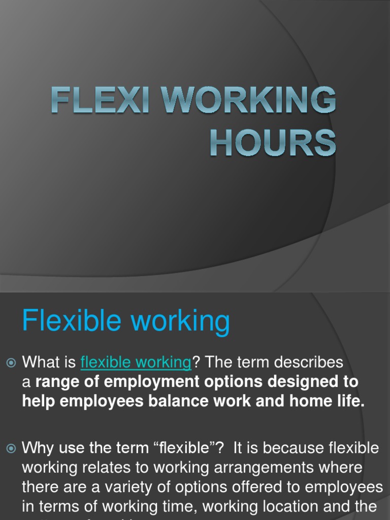 Flexi Working Hours | PDF | Working Time | Employment