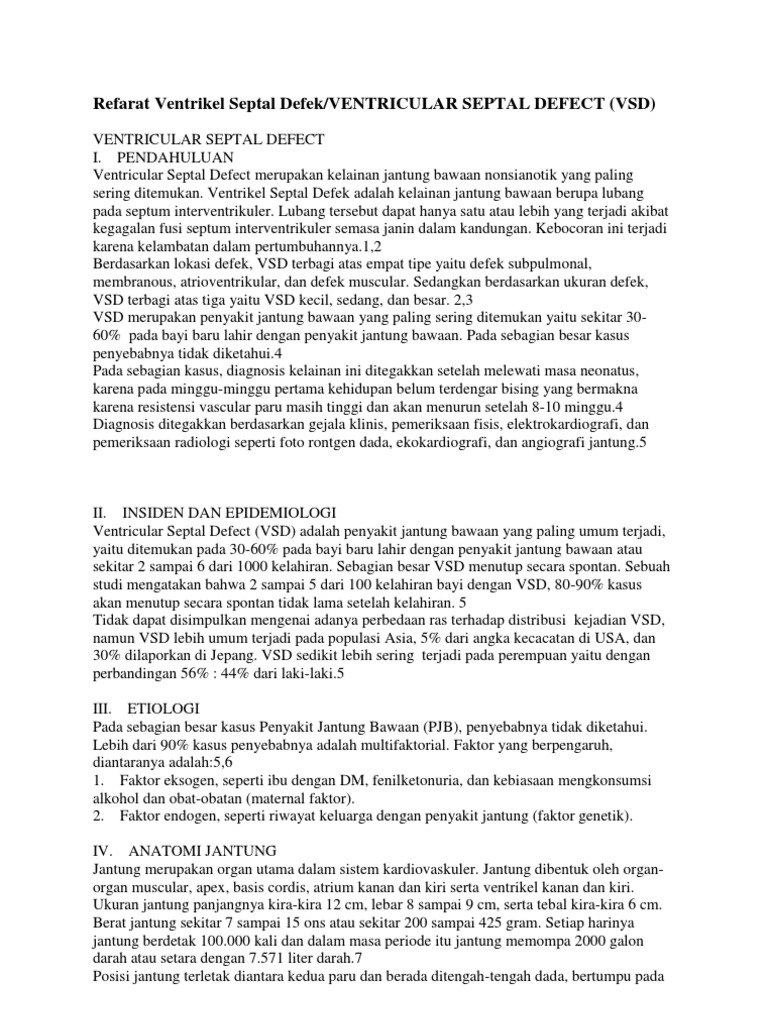 Definisi dan Klasifikasi VSD pada Bayi | PDF | Pengembangan Diri ...