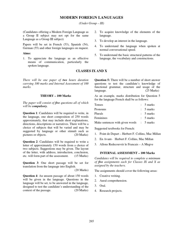 Modern Foreign Language - GRP 3 | PDF | Vocabulary | Language Education