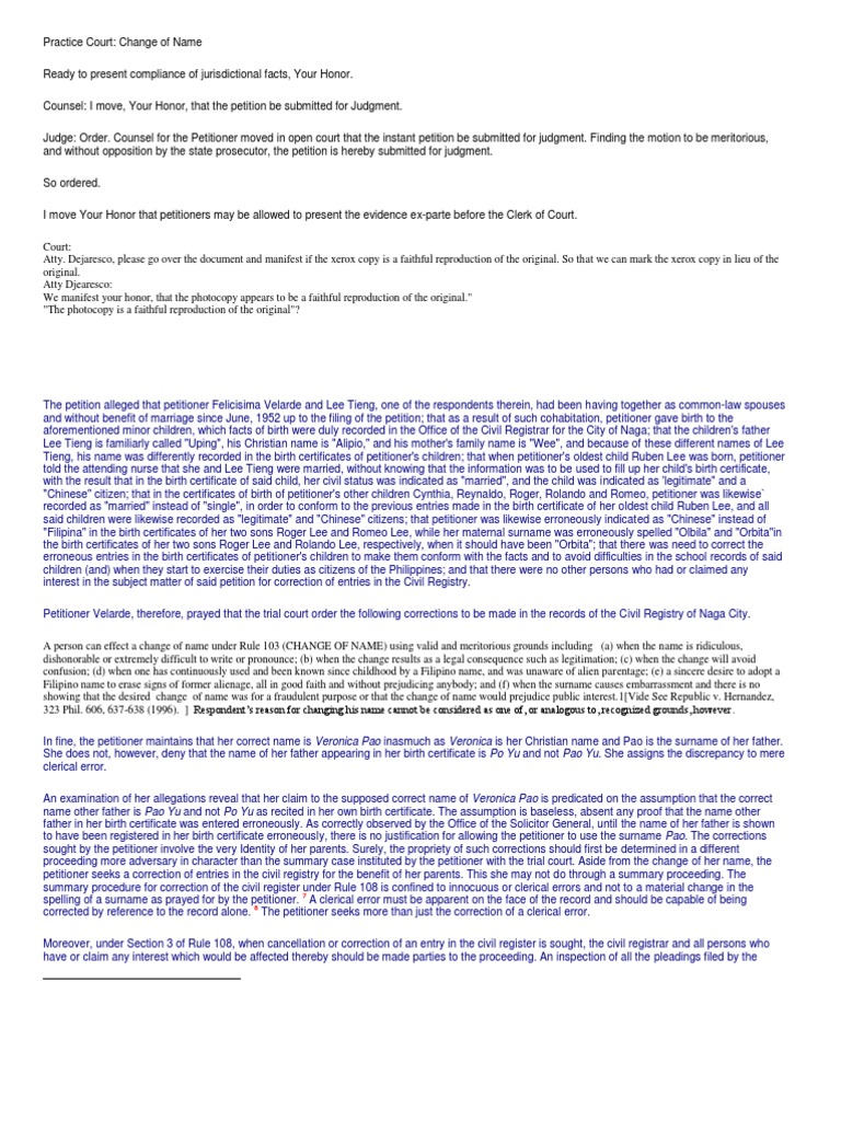 Practice Court Important Notes | PDF | Birth Certificate | Prosecutor