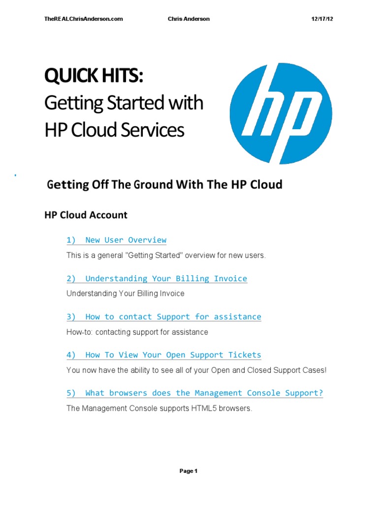 HP Cloud Services User Guide | PDF | Cloud Computing | Application ...