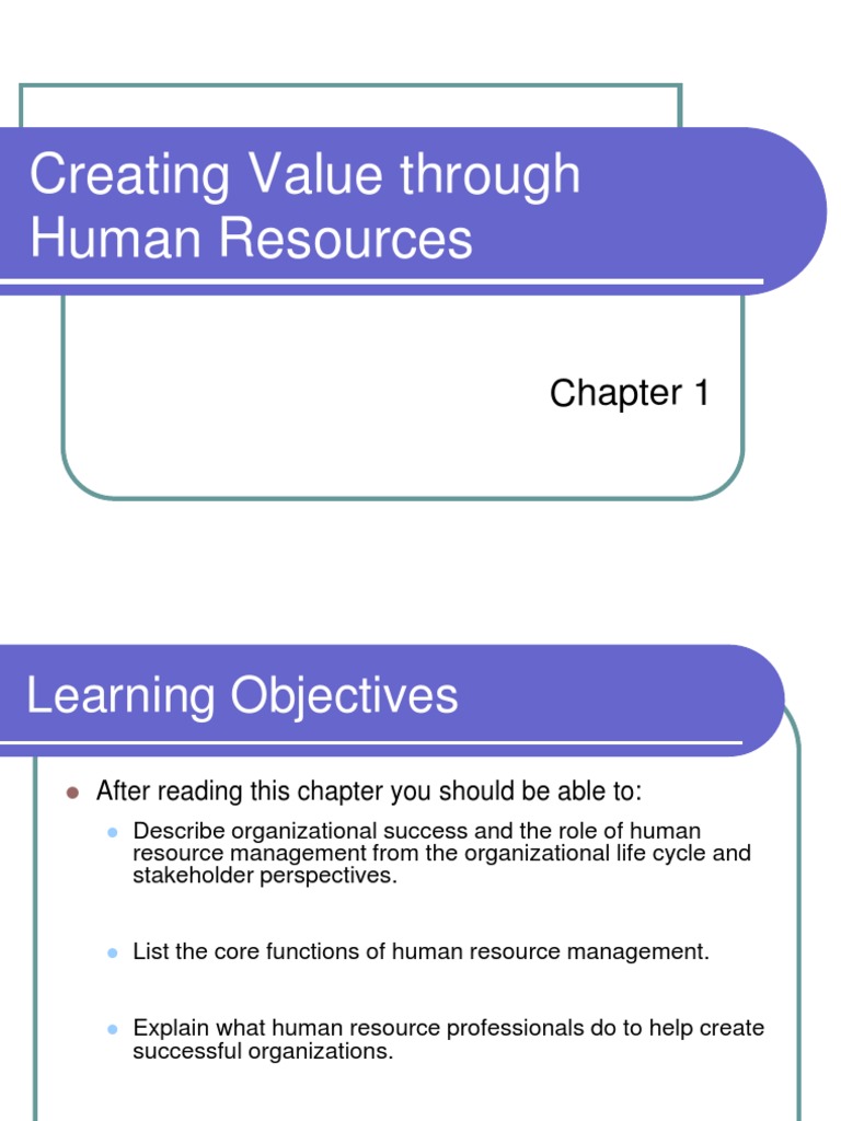 3472ch01creating Value HRM | PDF | Human Resource Management ...