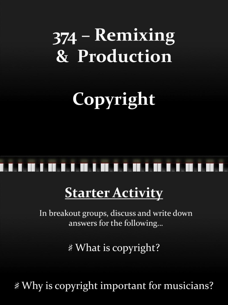 Remixing Copyright Lesson | PDF | Remix | Copyright