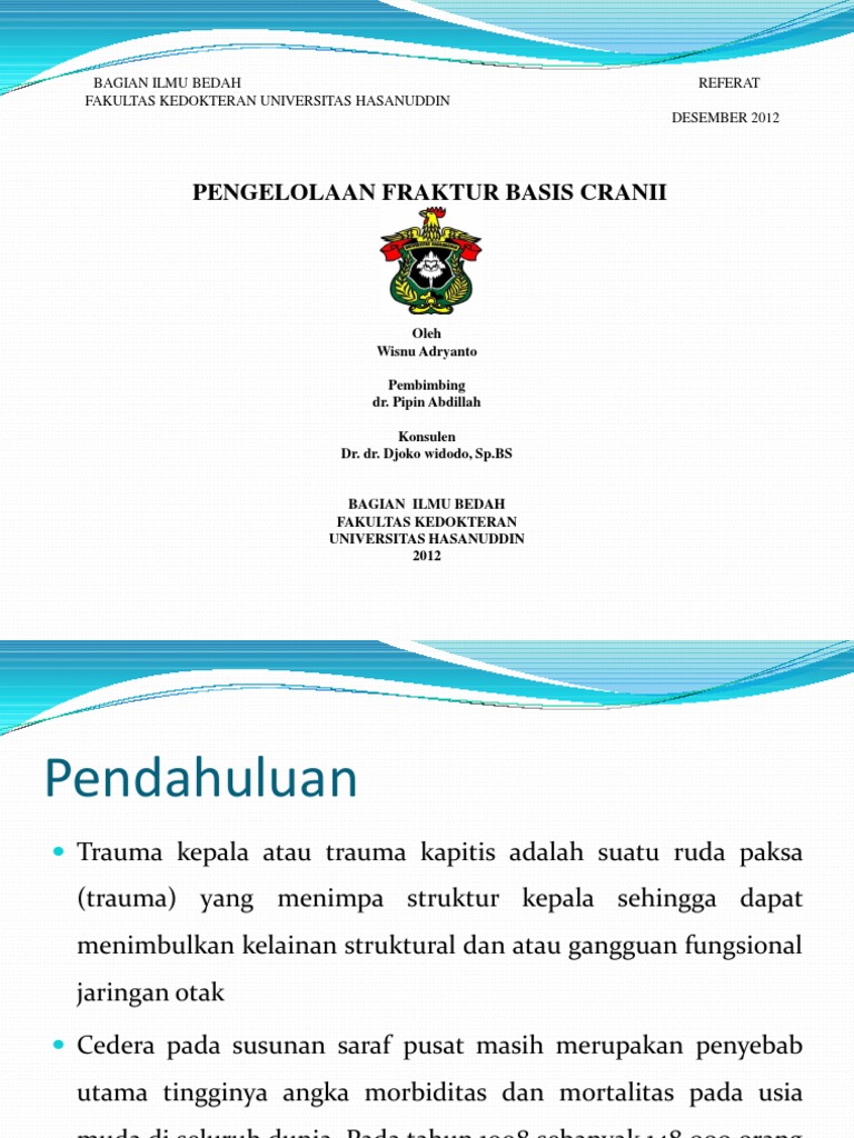 Fraktur Basis Cranii | PDF