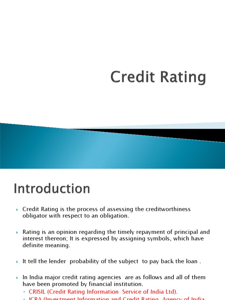Credit Rating Process | PDF | Credit Rating Agency | Credit Rating