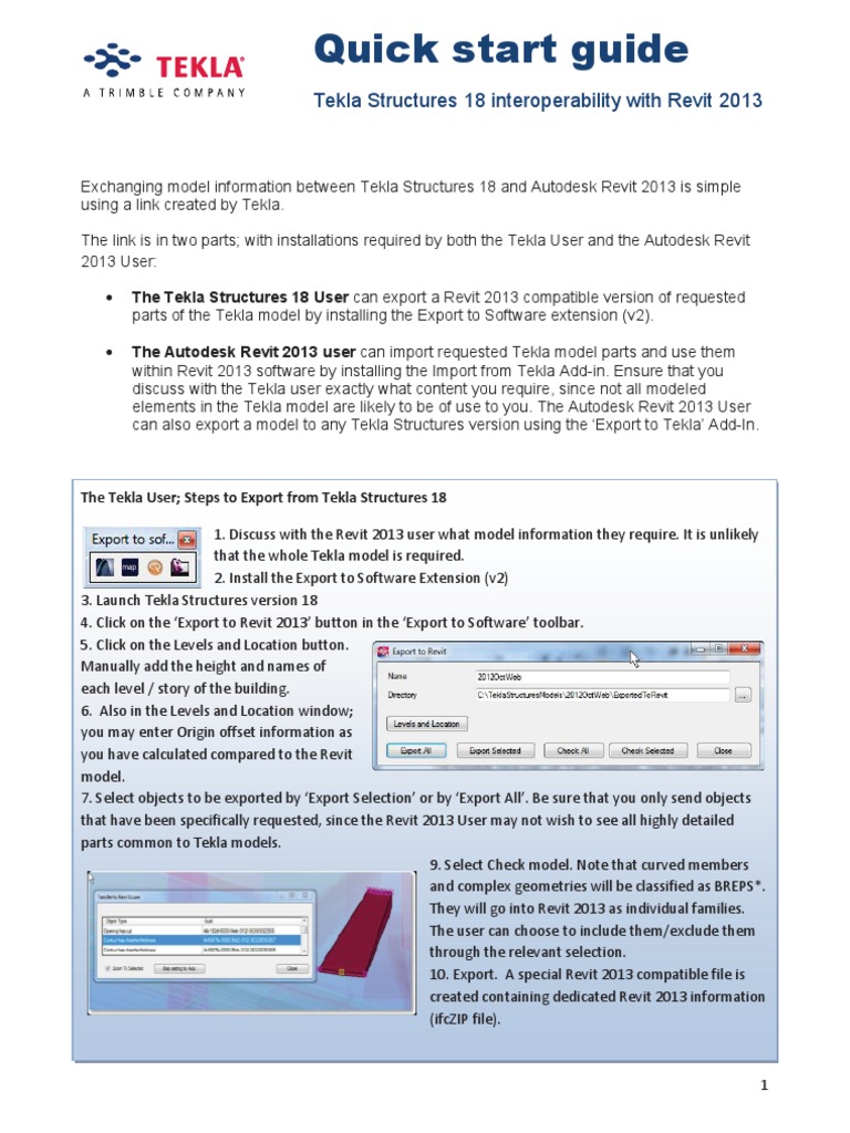 Tekla Structures | PDF | Autodesk Revit | Information Technology Management