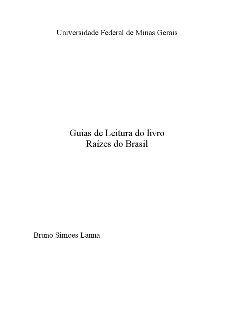 Raizes Do Brasil Pdf Brasil Revoluções