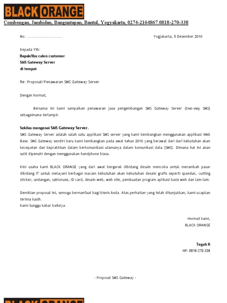 Proposal SMS Gateway2 | PDF