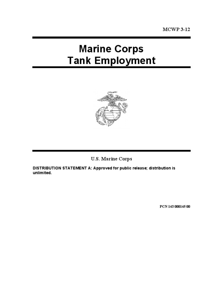 MCWP 3-12 Marine Corps Tank Employment | PDF