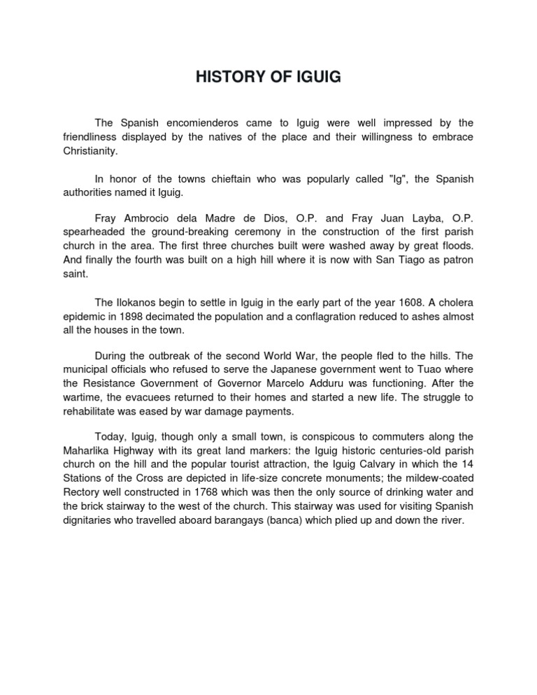 History of Iguig | PDF