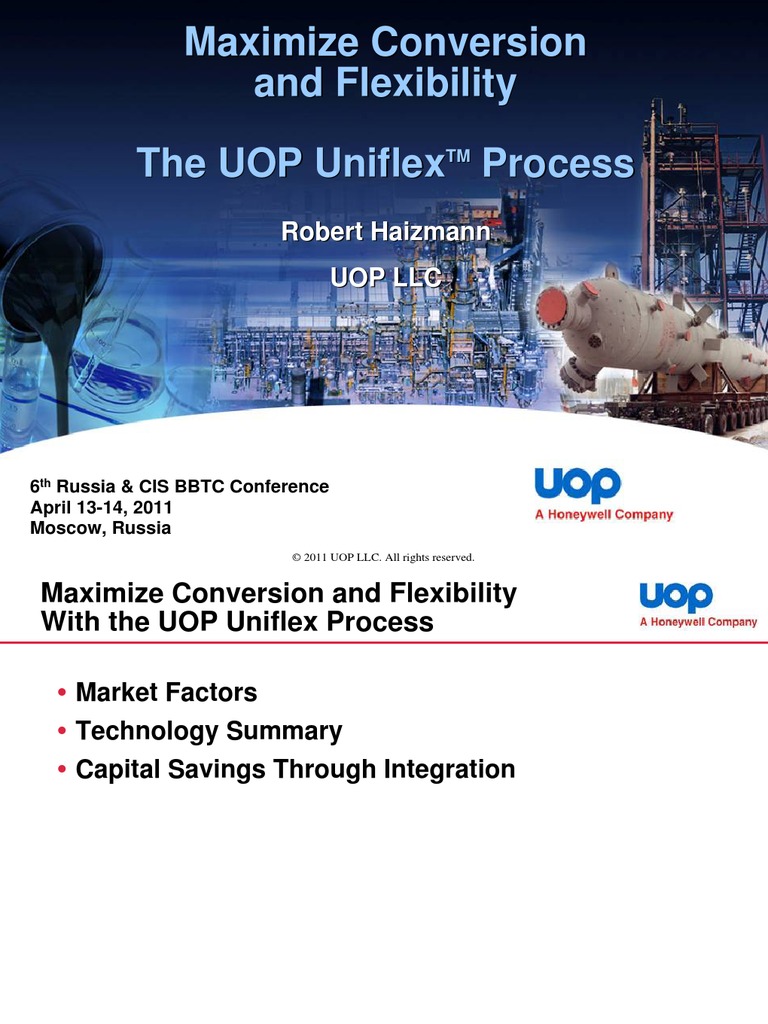 UOP Uniflex Heavy Oil Upgrading Paper | PDF | Cracking (Chemistry ...