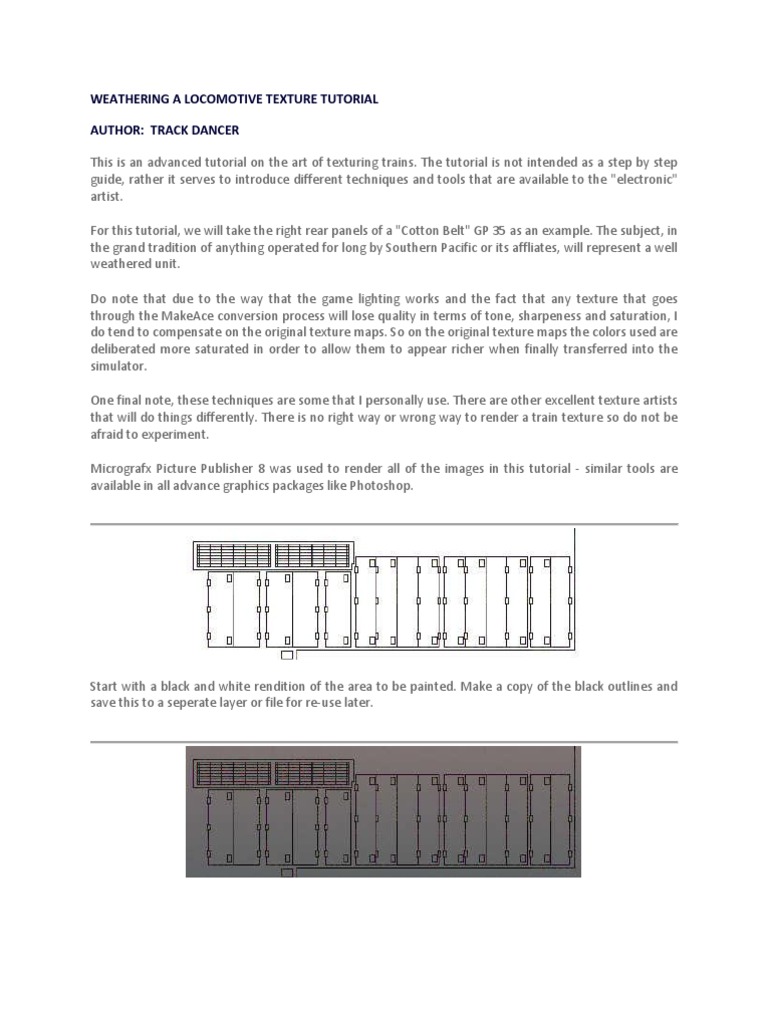 Weathering A Locomotive Texture Tutorial | PDF | Texture Mapping | Rendering (Computer Graphics)