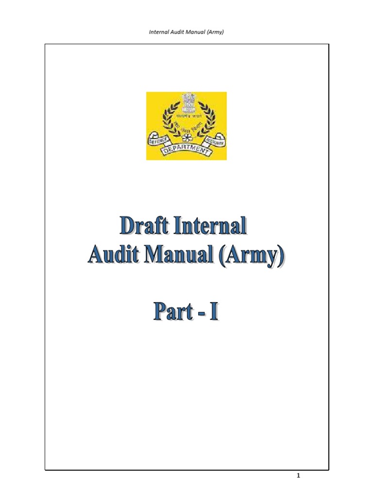 Army Local Audit Manual (Part I & II) | PDF | Internal Audit | Military