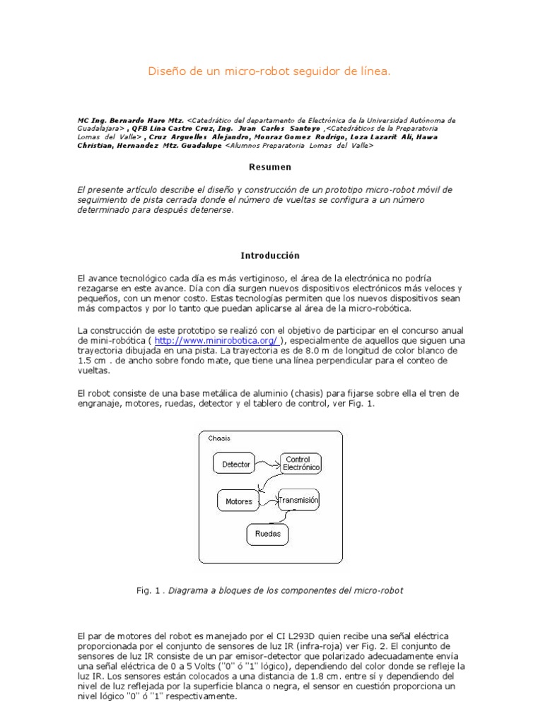 Diseño de un micro | PDF | Robot | Robótica
