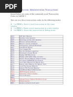 SAP TCode Cheat Sheet Includes A Large List of The Most Common SAP ...