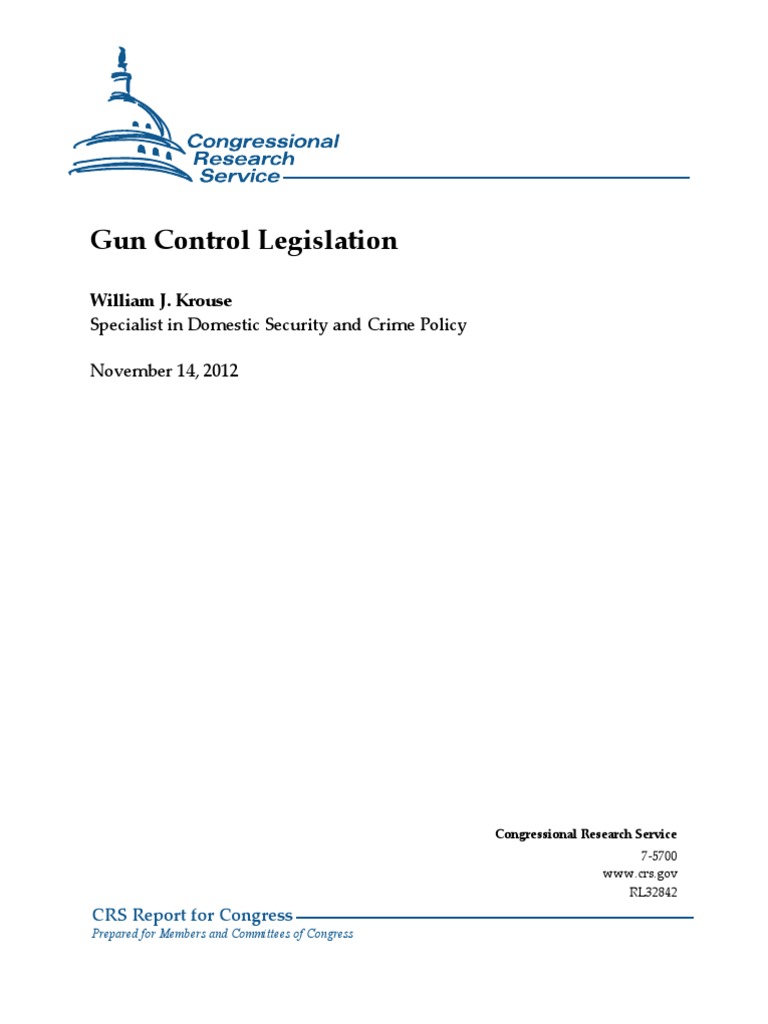 Gun Control Legislation | PDF | Overview Of Gun Laws By Nation | Bureau ...