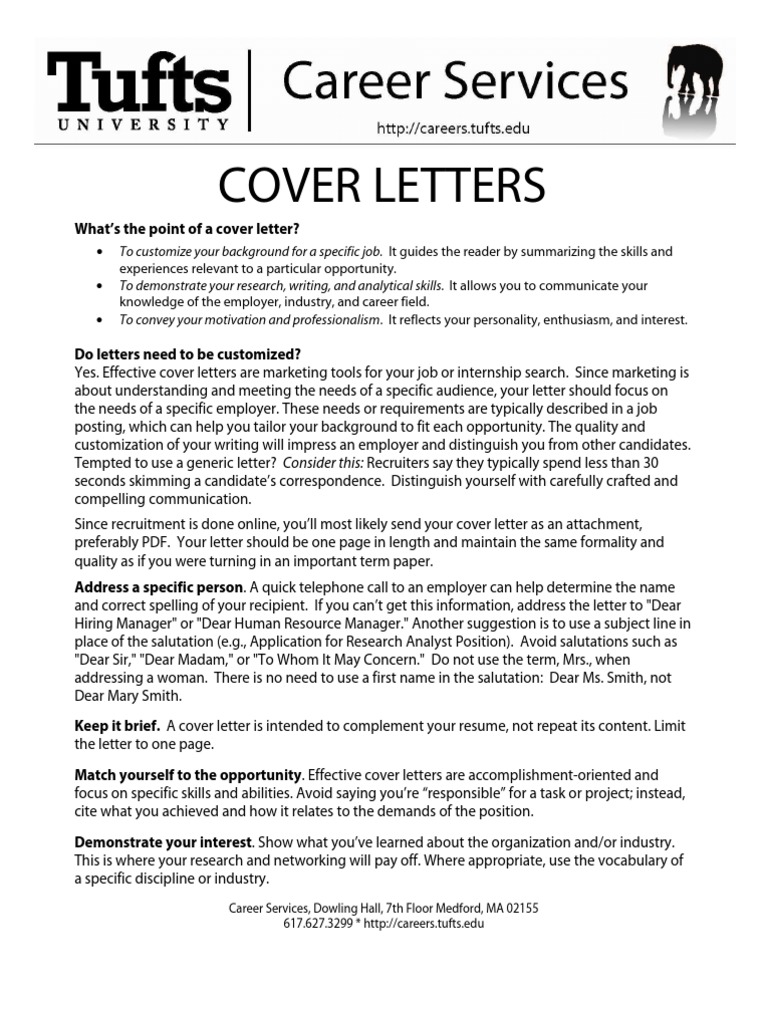 Sample Cover Letters | PDF