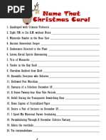 Name That Christmas Song | PDF | Christmas Songs | Holiday Songs
