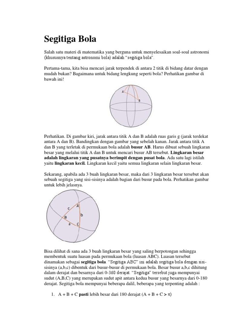 Segitiga Bola dalam Astronomi | PDF | Olahraga & Rekreasi