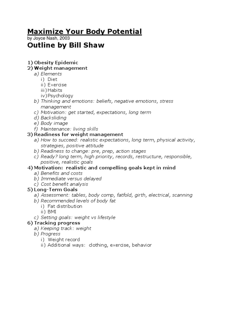 Maximize Your Body Potential | PDF | Physical Fitness | Determinants Of ...
