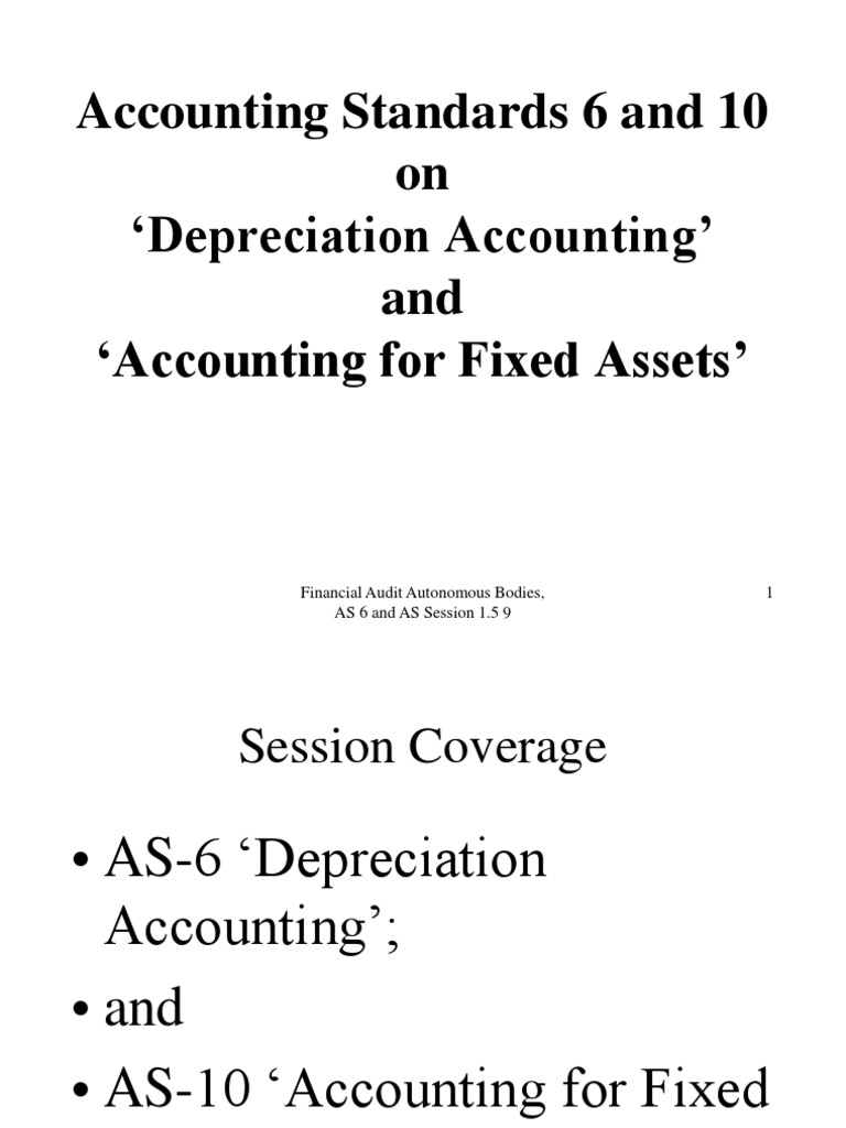 Accounting Standard 6 | PDF | Historical Cost | Depreciation