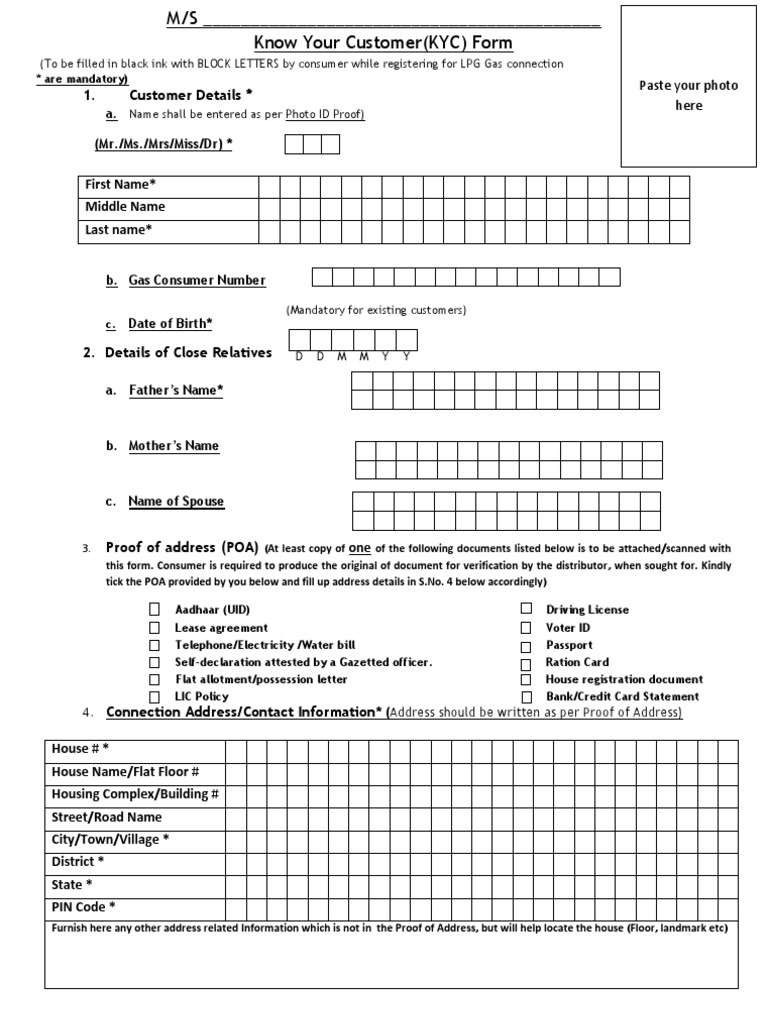 Kyc Format BPC | PDF | Identity Document | Authentication