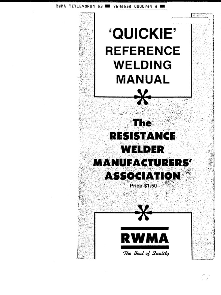 Resistance Welding Manual (RWMA) | PDF | Electric Heating | Welding