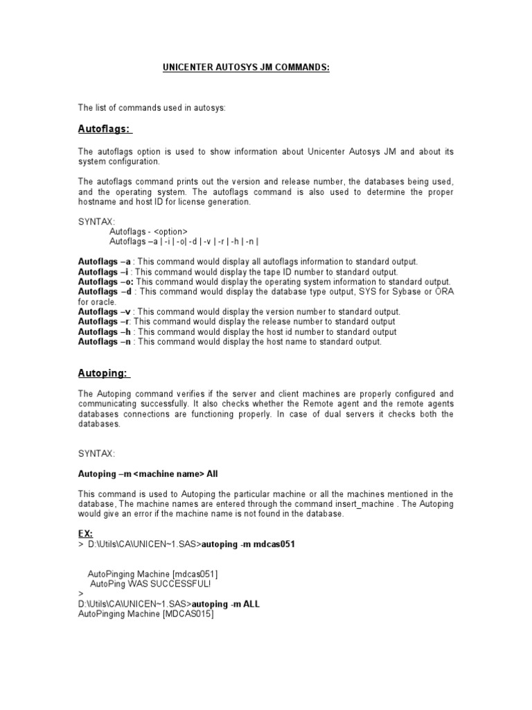 Autosys Manual Pdf Queue Abstract Data Type Command Line Interface 
