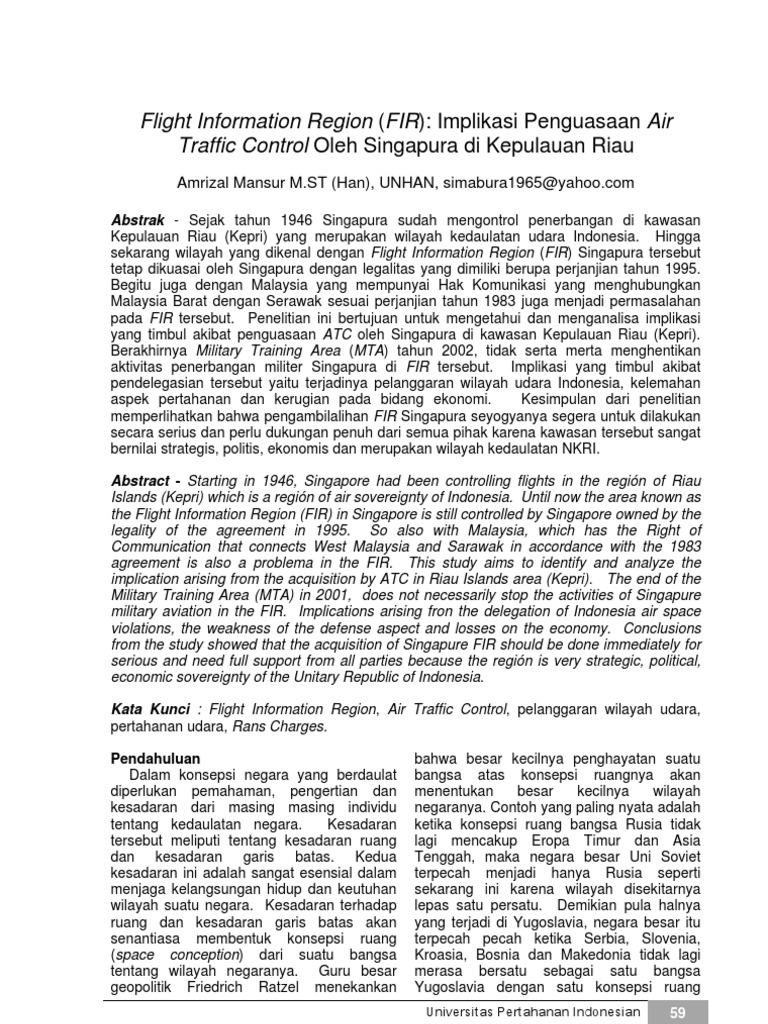 Flight Information Region (FIR) | PDF