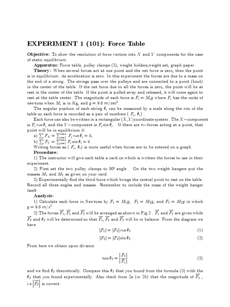Phys 1 Lab Manual | Download Free PDF | Collision | Friction