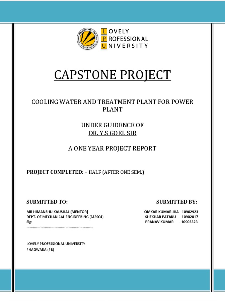 Cooling Water and Treatment Plant For Power Plant-Capstone Project - I ...