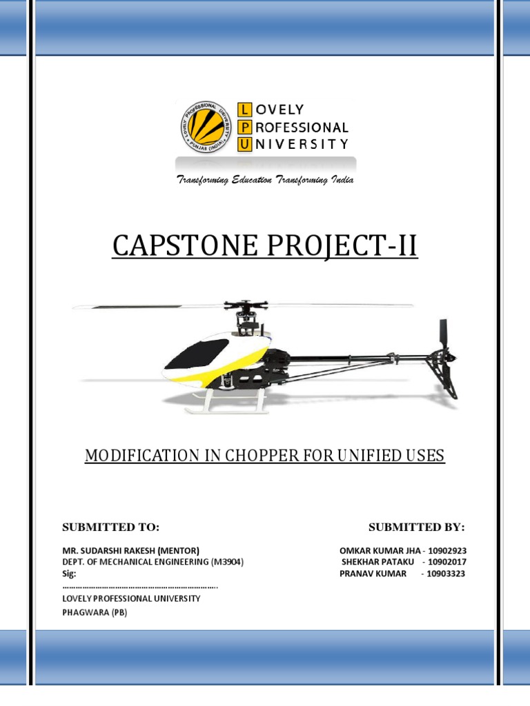Modification in Chopper For Unified Uses-Capstone Project-II | PDF ...
