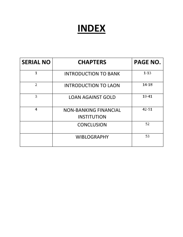 Index: Serial No Chapters Page No | PDF