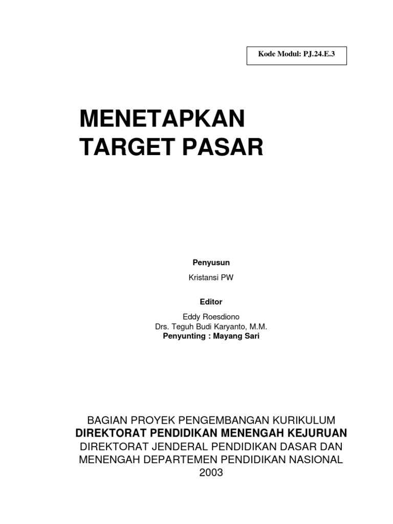 Menetapkan Target Pasar | PDF | Bisnis