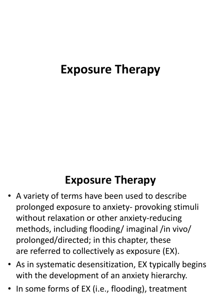 Exposure Therapy | PDF | Psychological Trauma | Posttraumatic Stress ...