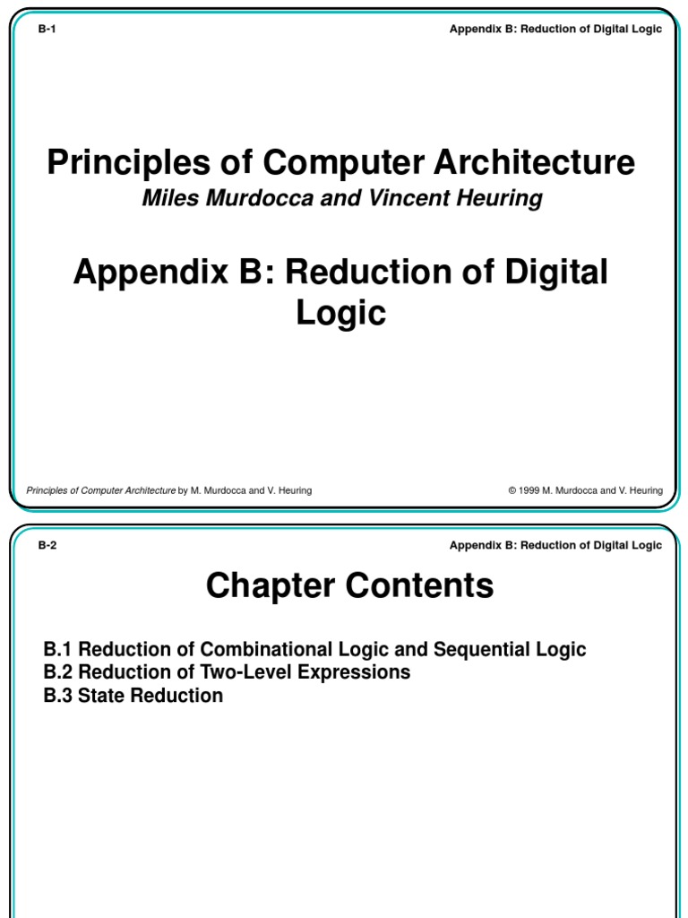 Reduction of Digital Logic | PDF | Boolean Algebra | Teaching Mathematics