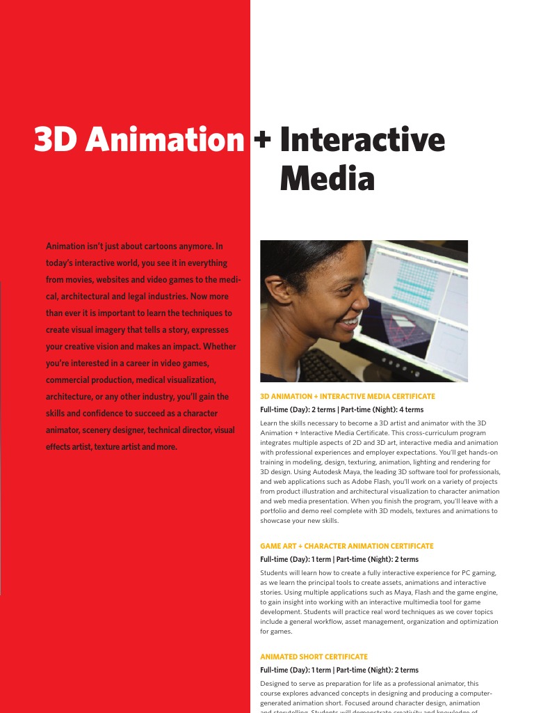 3D Animation: + Interactive Media | PDF | Computer Animation | 3 D Modeling