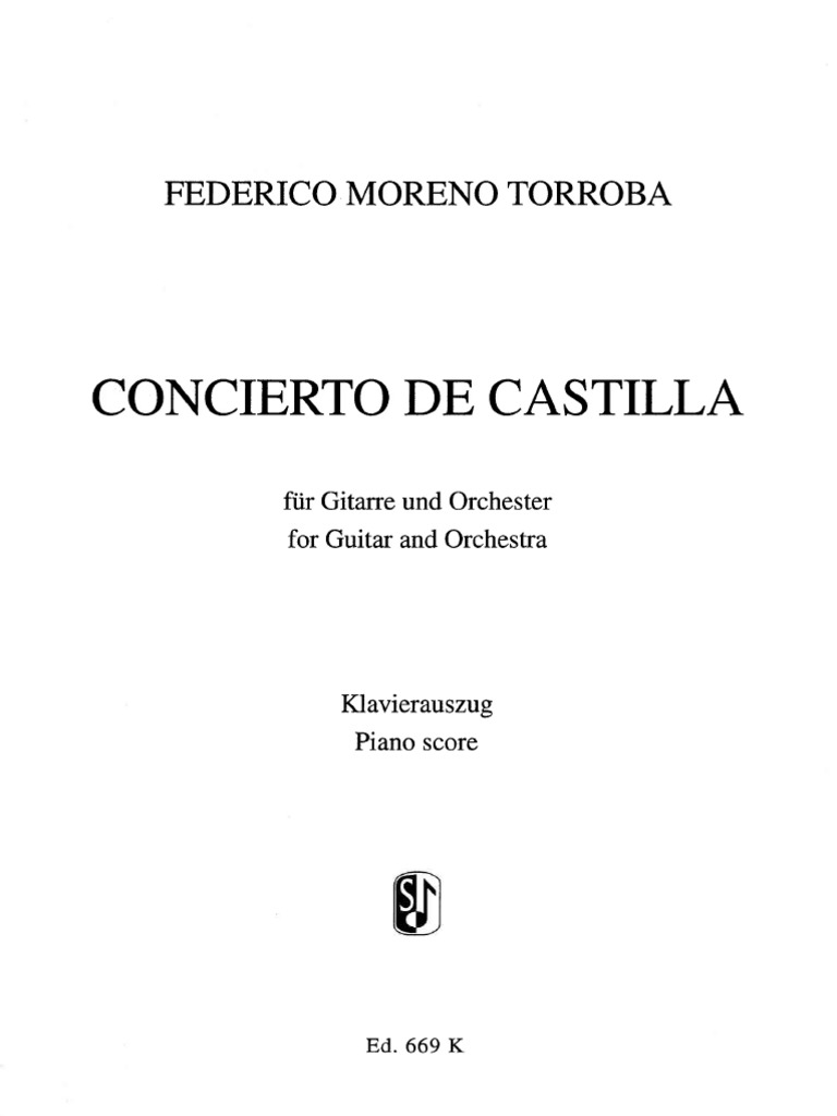 F.M. Torroba Concerto de Castilla Guitar + Piano | PDF