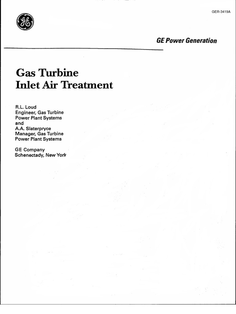 Gas Turbine Inlet Air System | PDF | Particulates | Filtration