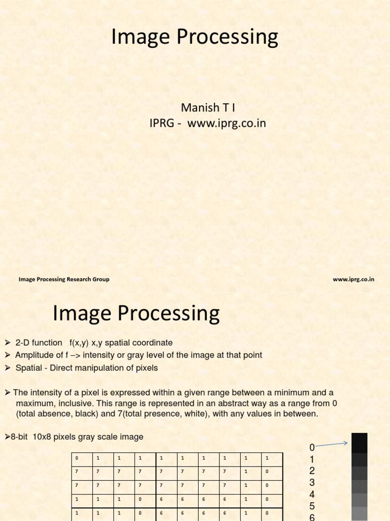 Image Processing Introduction | PDF
