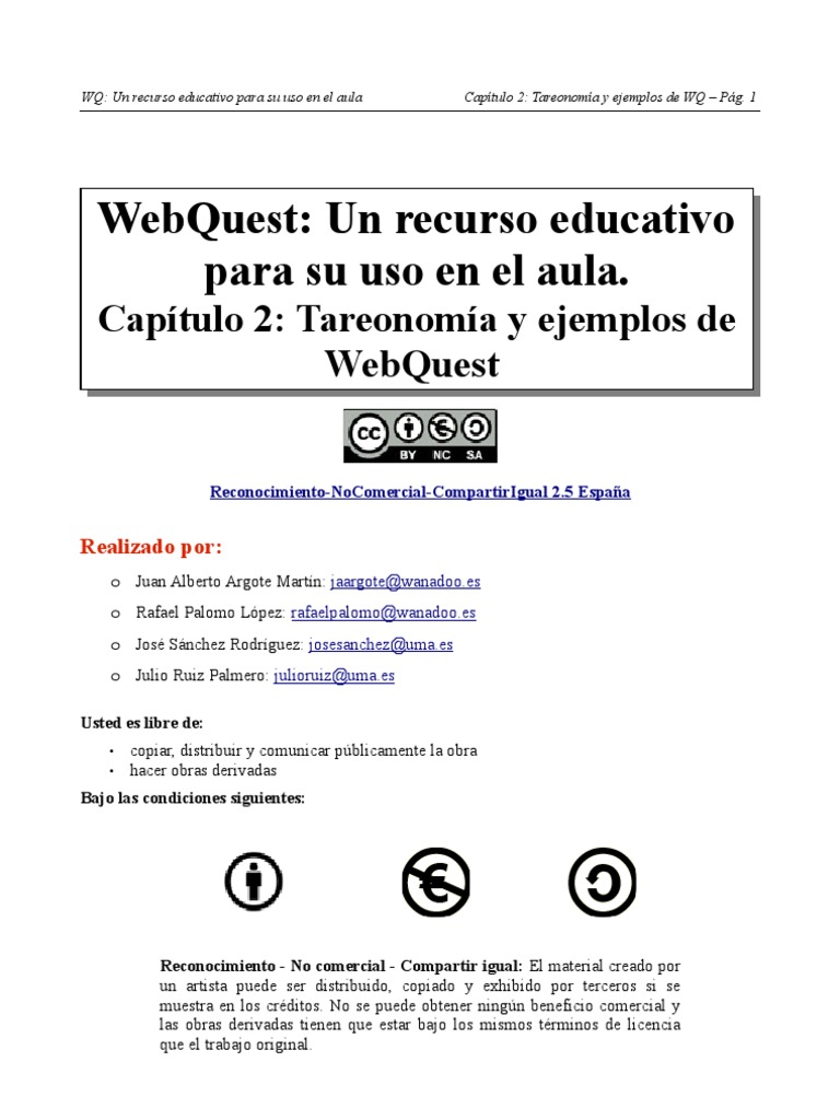 Ejemplos de Webquest | PDF | Cognición | Science