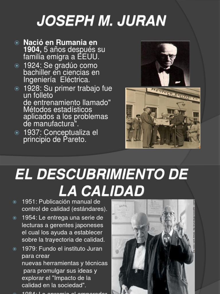 Aportaciones de Joseph M. Juran a la Calidad | PDF