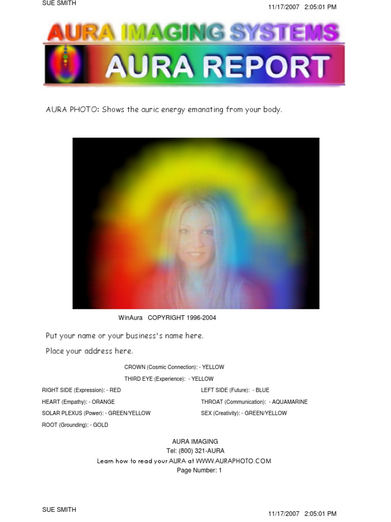 AURA PHOTO: Shows The Auric Energy Emanating From Your Body | PDF | Chakra | Aura (Paranormal)